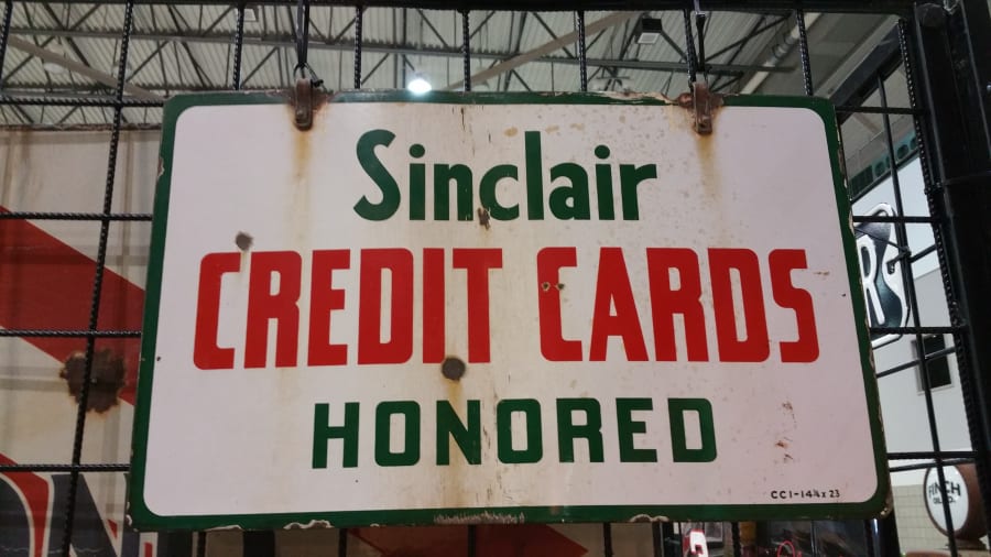 Sinclair Credit Cards Sign DSP for Sale at Auction - Mecum Auctions