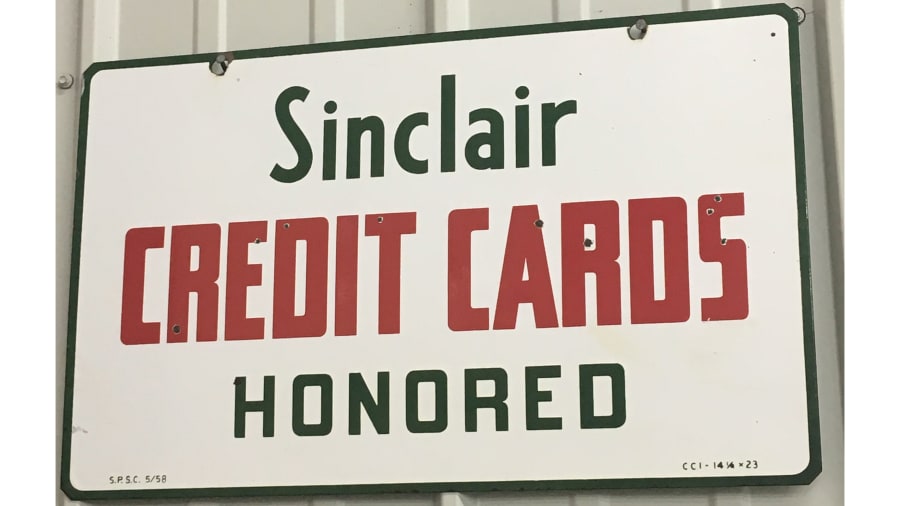 Sinclair Credit Cards Sign DSP for Sale at Auction - Mecum Auctions