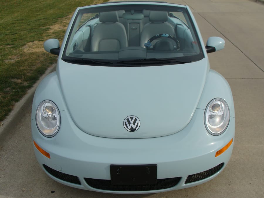 Powder Blue Convertible Beetle