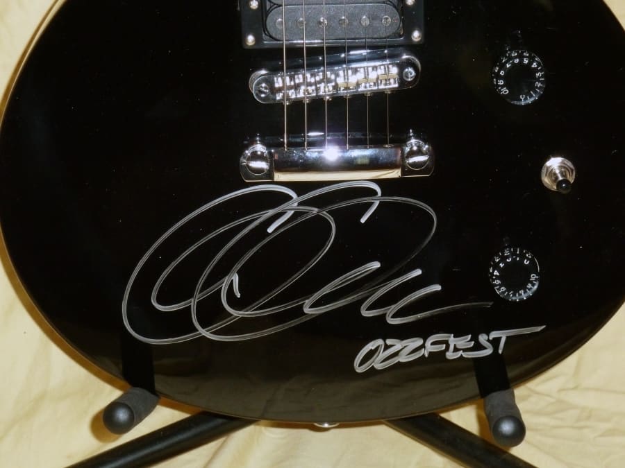 Ozzy Osbourne Autographed Guitar at Kansas City Spring 2013 as J236 ...