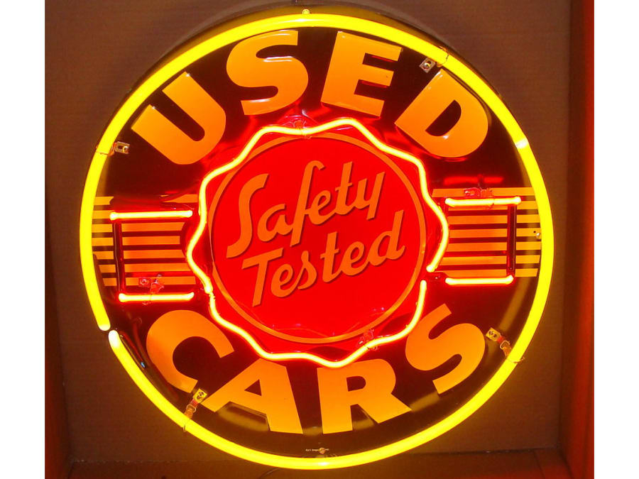 Used Cars Neon Sign 24in at Kansas City Spring 2014 as H29 - Mecum Auctions