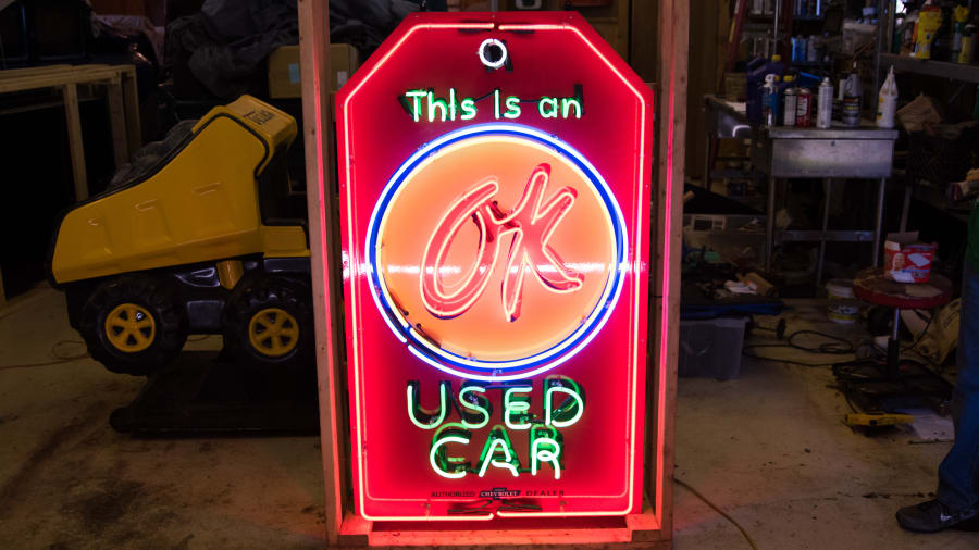 Chevrolet OK Used Cars Reproduction Neon Sign SSTN 34x61x10 at Kansas ...
