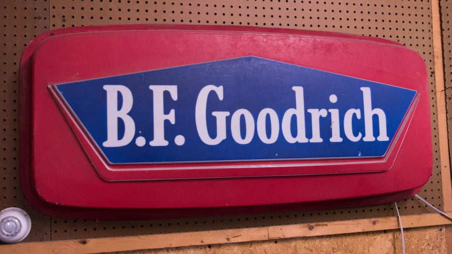 BF Goodrich Lighted Sign SS Plastic 46x21x4 at Kansas City 2016 as K31 ...