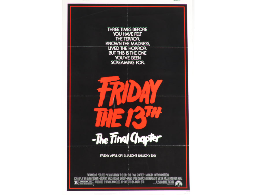 1984 Friday The 13th The Final Chapter Movie Poster for sale at Santa ...