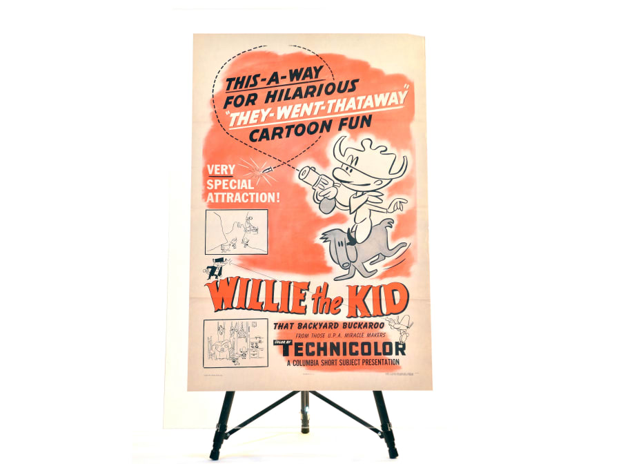 1952 Willie The Kid Cartoon Poster at Santa Monica 2013 as S333 - Mecum ...
