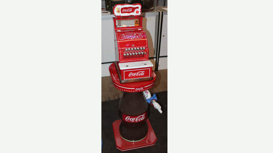 Coca Cola Register With Custom Coke Bottle Stand at Los Angeles 2017 as ...