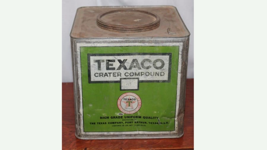 1930 Texaco Company Crater Compound Oil Can at Los Angeles 2017 as K37 ...