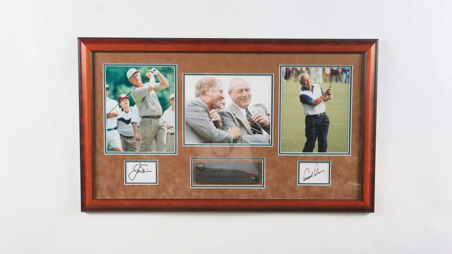 Golf Greats Framed Autographed Picture And Plaque 34x20 at Las Vegas ...