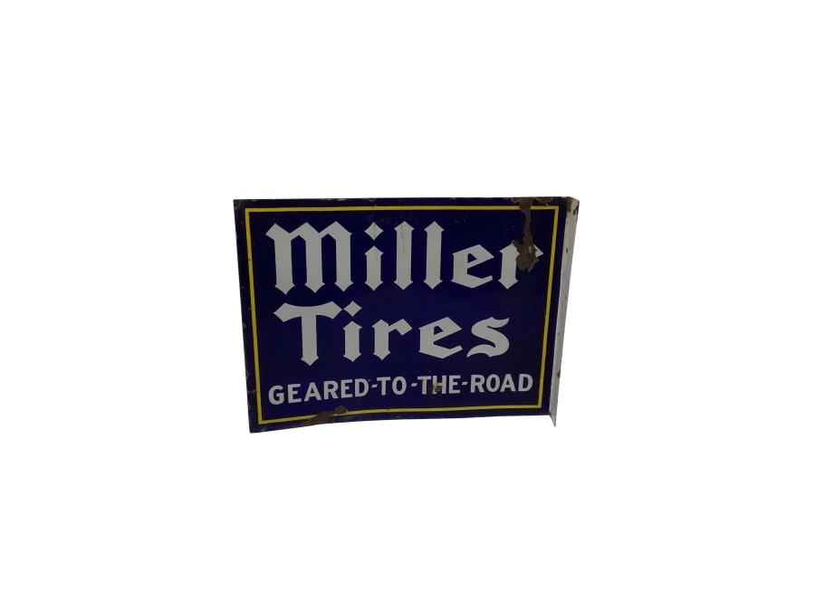Miller Tires Porcelain Flange Sign, Double-Sided 24x18 at Las Vegas ...