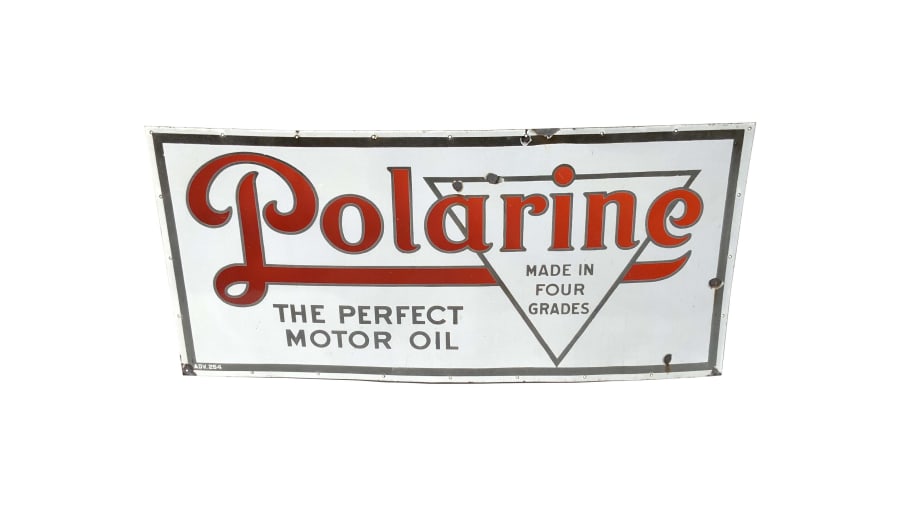Standard Polarine Motor Oil Single-Sided Porcelain Sign 60x28 at Las ...