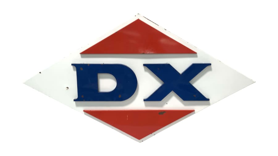 1950s DX Gasoline 3D Porcelain Sign, Single-Sided 84x50 at Las Vegas ...