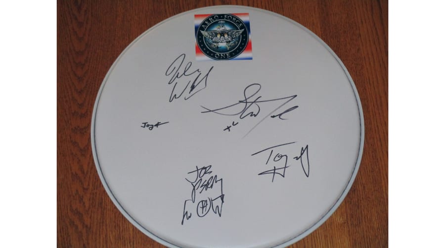Aerosmith Autographed Full Size Drumhead at Louisville 2016 as H13 ...