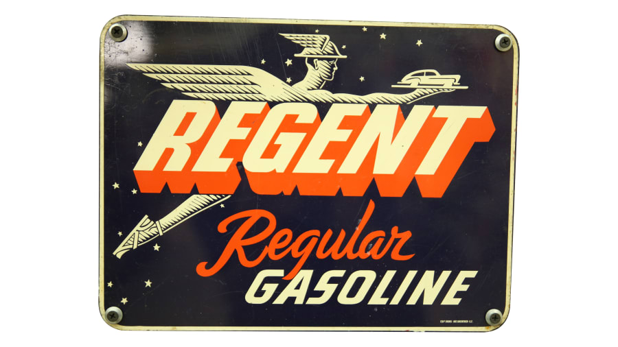 Regent Regular Gasoline Sign SST 12x9 at Louisville 2016 as J74 - Mecum ...