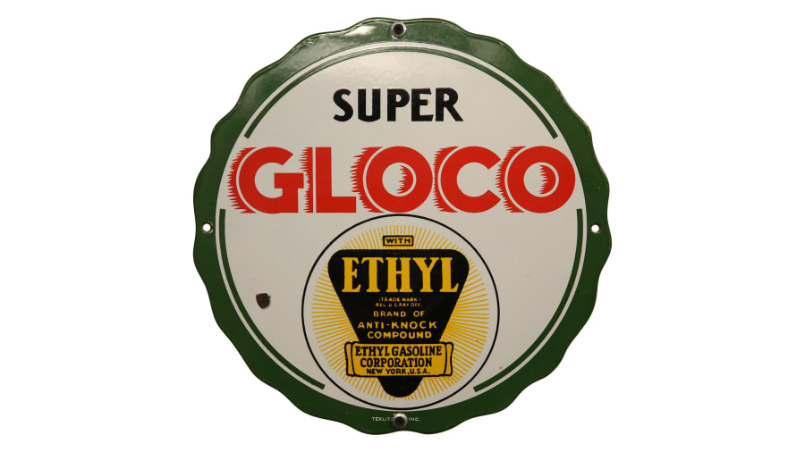 Super Gloco Ethyl Gas Pump Plate SSP 14x14 at Louisville 2016 as J107 ...