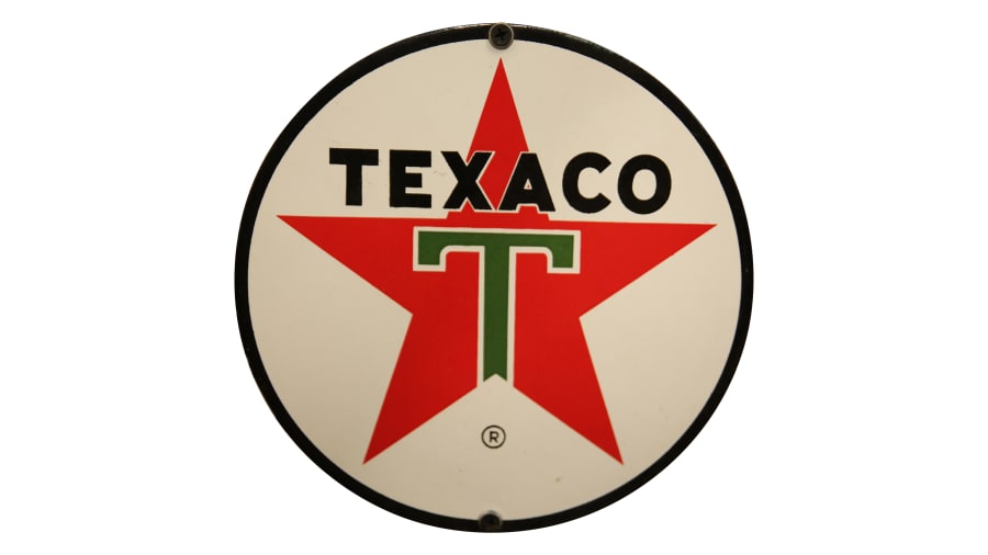 Texaco Red Star Porcelain Sign 8x8 at Louisville 2016 as J120 - Mecum ...