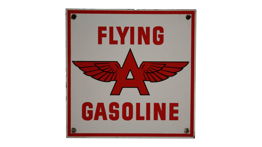 Flying A Gasoline Porcelain Sign 10x10 at Louisville 2016 as K65 ...