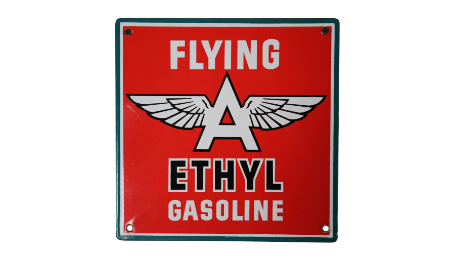 Flying A Ethyl Gasoline Porcelain Sign 10x10 at Louisville 2016 as K66 ...