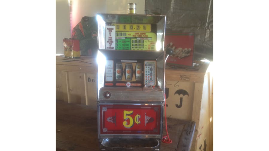 Vintage Restored 5 Cent Slot Machine Working Condition at Las Vegas ...