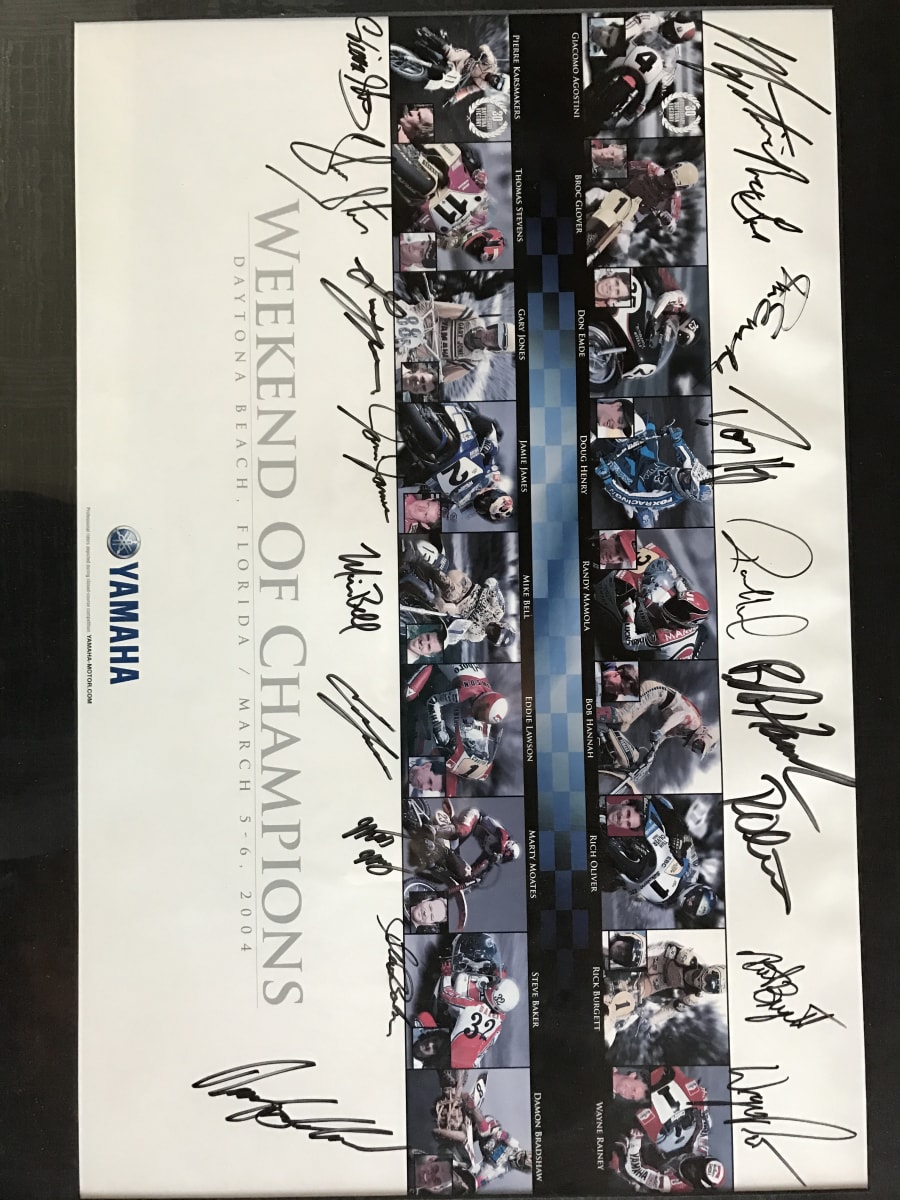 Yamaha Framed Autograph Poster for Sale at Auction - Mecum Auctions