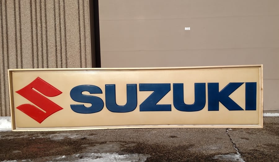 Suzuki Lighted Dealership Sign 36x144 at Las Vegas Motorcycles 2017 as ...