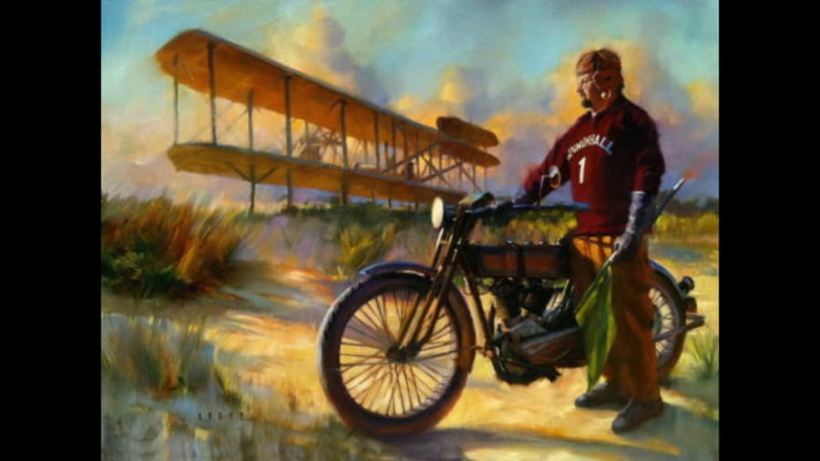 David Uhl Art Print In To The Wind at Las Vegas Motorcycles 2019 as ...