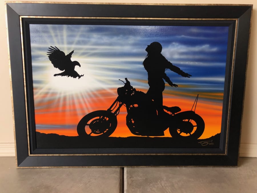 Freedom Original Acrylic Painting Artist Todd Jacobs at Las Vegas ...