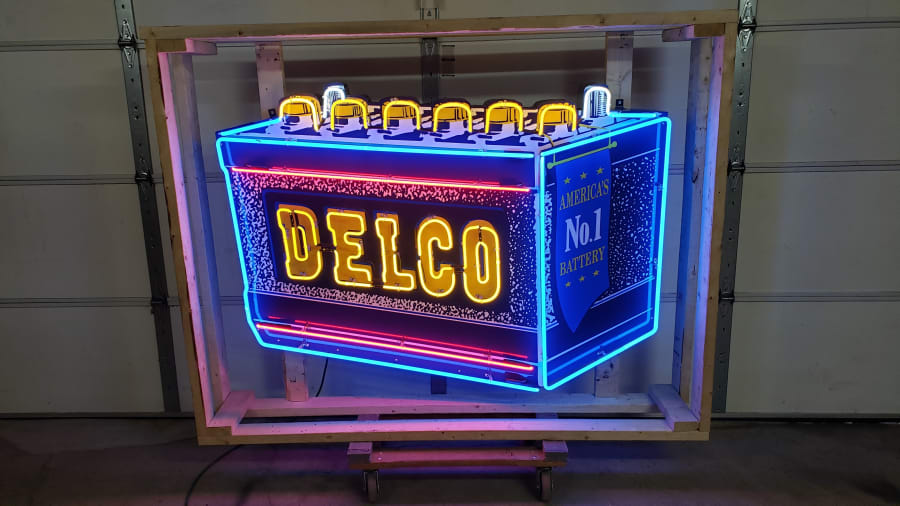 Custom Delco Battery Animated Single-Sided Tin Neon Sign for sale at ...
