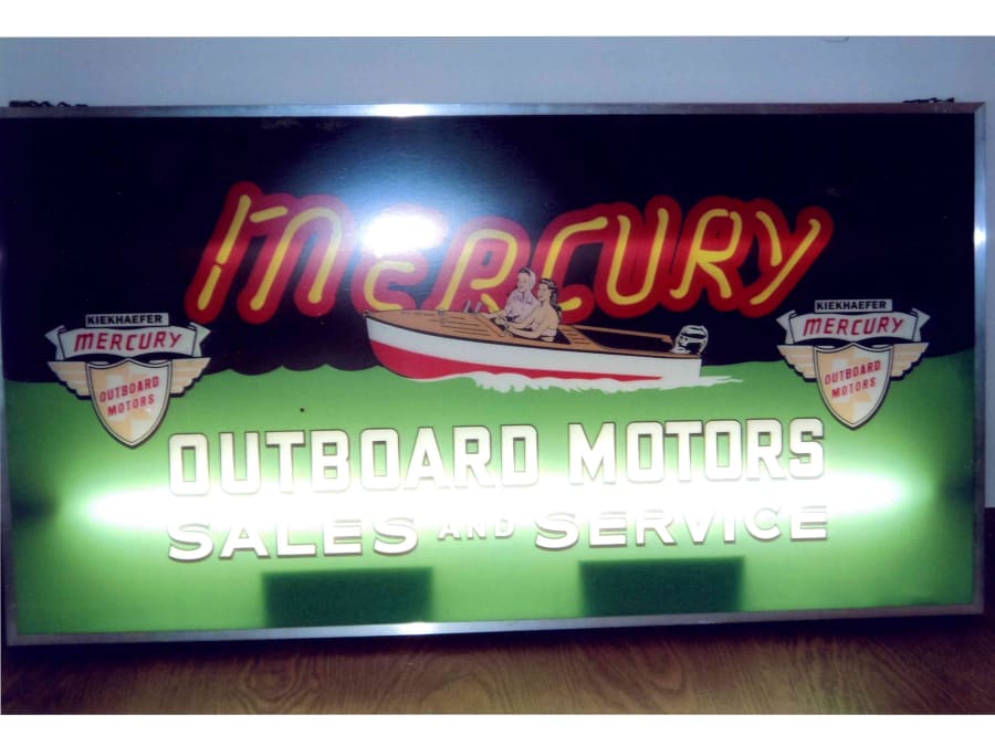 Mercury Outboard Motor Light Up Sign at St. Paul 2012 as Z135 - Mecum ...