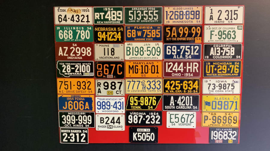Pedal Car License Plates Wall Display at The Eddie Vannoy Collection ...