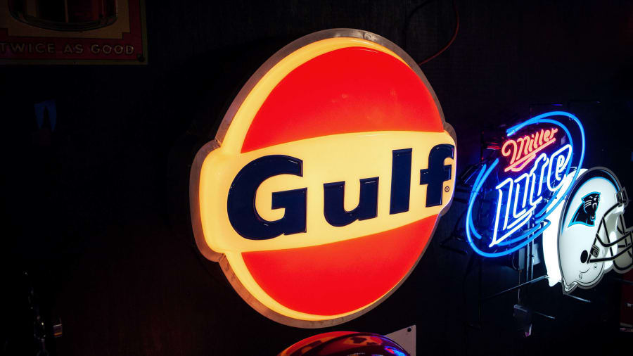 Gulf Embossed Plastic Light-Up Sign at The Eddie Vannoy Collection 2020 ...
