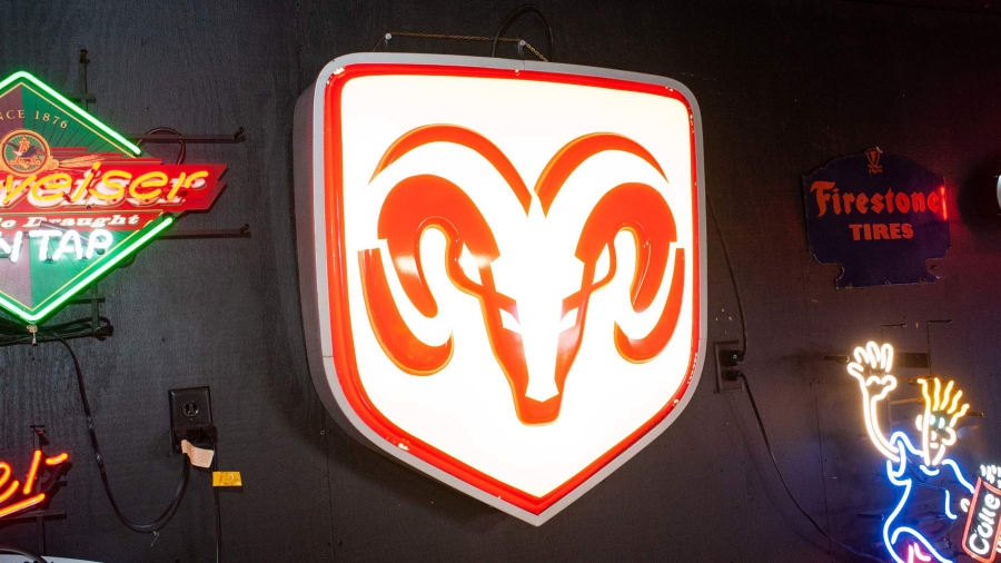 Dodge Ram Light Up Sign 34x36x8 for sale at The Eddie Vannoy Collection ...