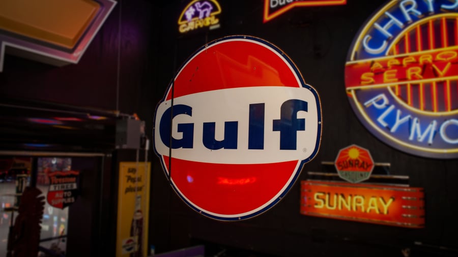 Gulf Service Station Porcelain Sign at The Eddie Vannoy Collection 2020 ...