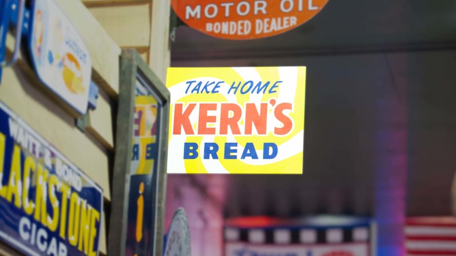 Kern's Bread Tin Flange Sign at The Eddie Vannoy Collection 2020 as ...