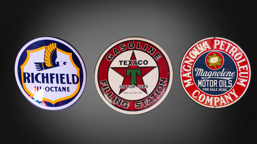 Richfield, Magnolia And Texaco Tin Signs at The Eddie Vannoy Collection ...