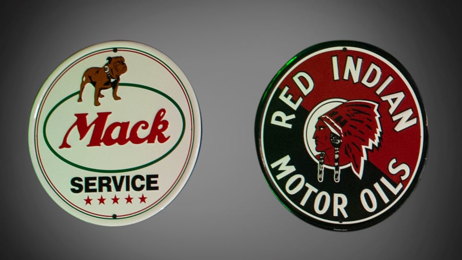 Mack And Red Indian Tin Signs at The Eddie Vannoy Collection 2020 as ...