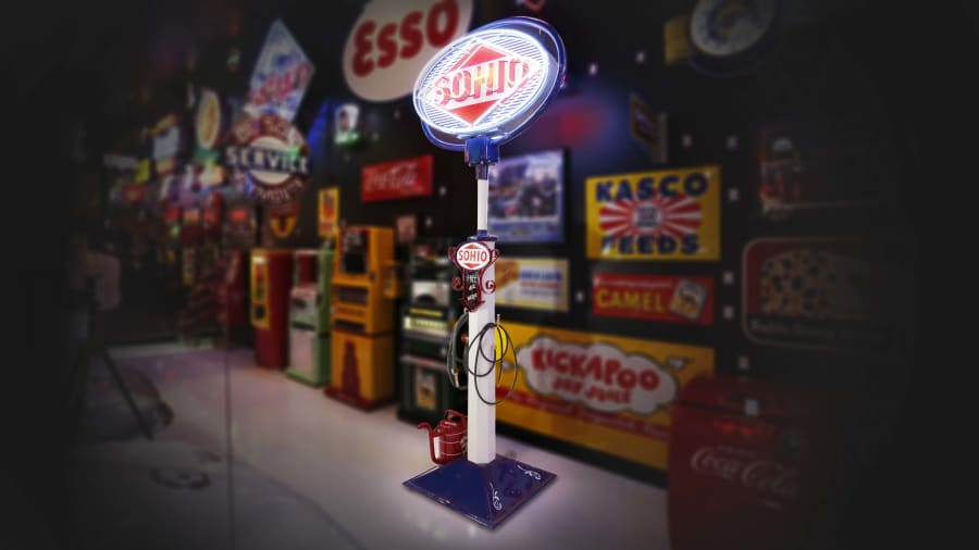 Sohio Gas Neon Rotating Sign Display 48x124x32 Inches at The Eddie ...