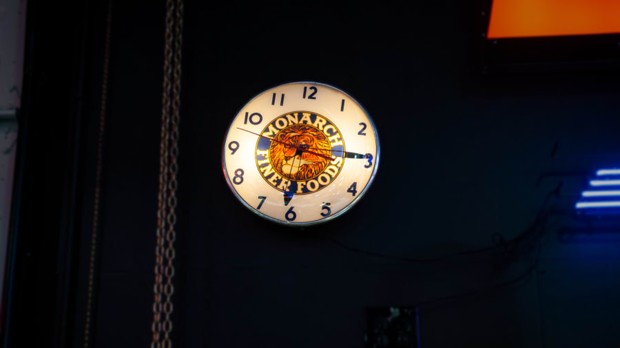 Monarch Finer Foods Light-Up Clock at The Eddie Vannoy Collection 2020 ...