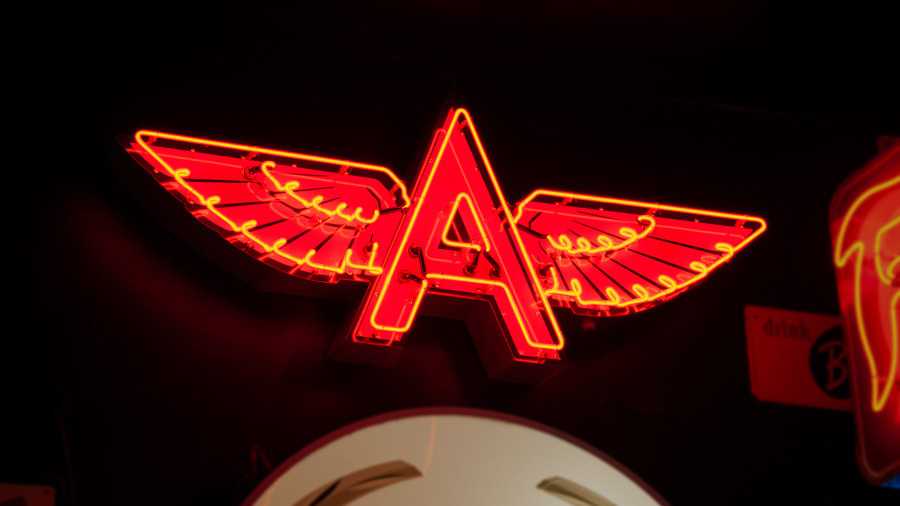 Flying A Neon Sign 60x27x9 Inches at The Eddie Vannoy Collection 2020 ...