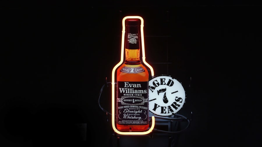 Evan Williams Bourbon Neon Sign at The Eddie Vannoy Collection 2020 as ...