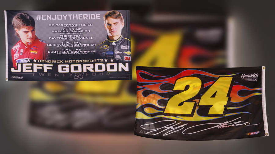 Jeff Gordon Banners- Lot Of 2 at The Eddie Vannoy Collection 2020 as ...