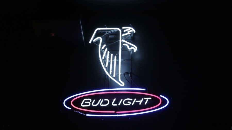 Bud Light Beer Falcon Neon Sign at The Eddie Vannoy Collection 2020 as ...