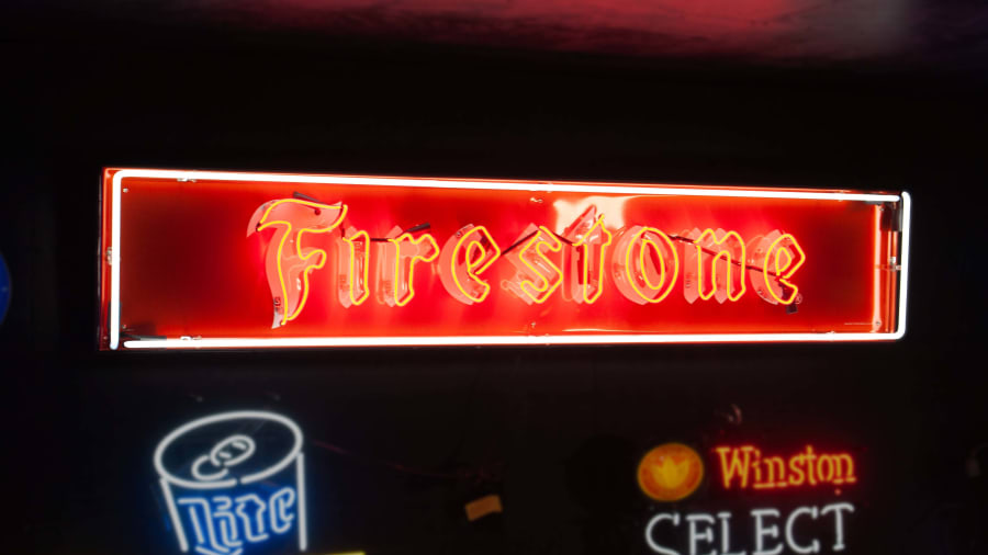 Firestone Tin Neon Sign 72x15x8 Inches at The Eddie Vannoy Collection ...