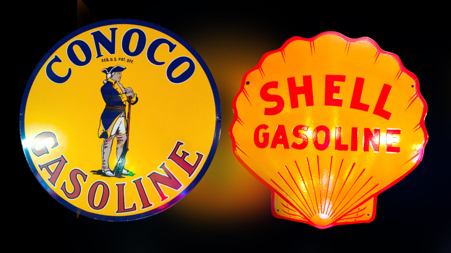 Conoco And Shell Tin Signs at The Eddie Vannoy Collection 2020 as K34 ...