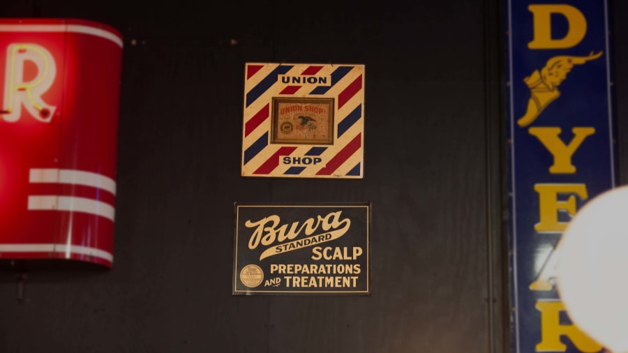 Union Shop And Buva Standard Signs - Lot Of 2 at The Eddie Vannoy ...