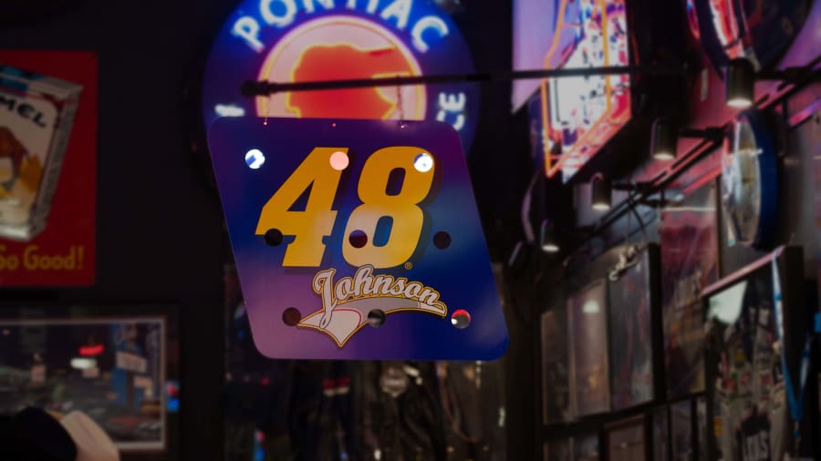 Jimmie Johnson Pit Stop Board at The Eddie Vannoy Collection 2020 as ...