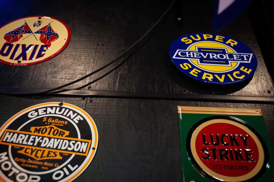 Harley-Davidson, Dixie, Chevrolet And Lucky Strike Signs - Lot Of 4 at ...