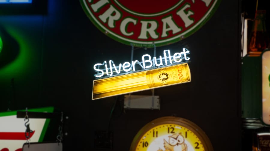 Coors Silver Bullet Neon Sign at The Eddie Vannoy Collection 2020 as ...