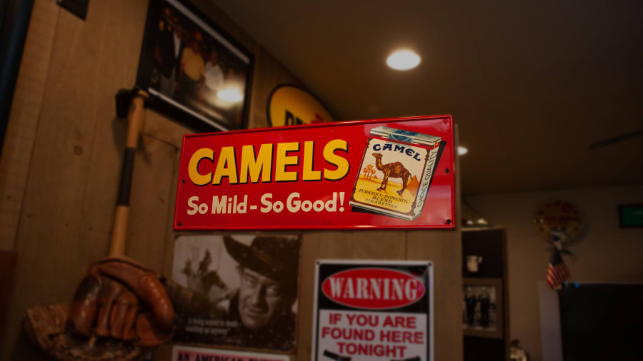 Camel Tin Sign at The Eddie Vannoy Collection 2020 as L510 - Mecum Auctions