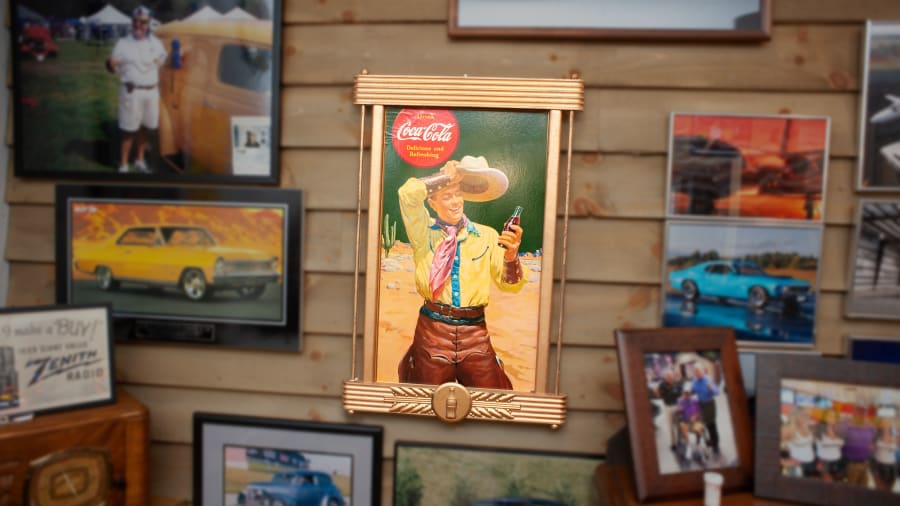 Coca Cola Cardboard Advertisement At The Eddie Vannoy Collection 2020