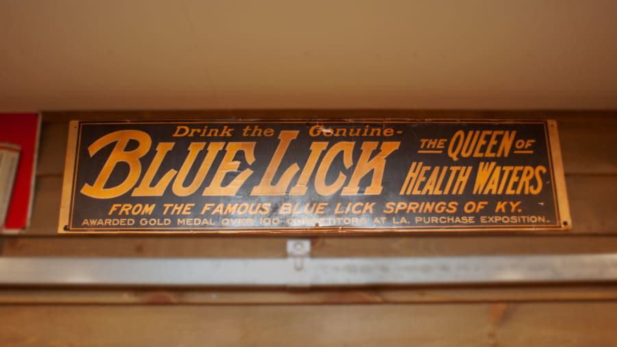 Blue Lick Cardboard Sign For Sale At Auction Mecum Auctions